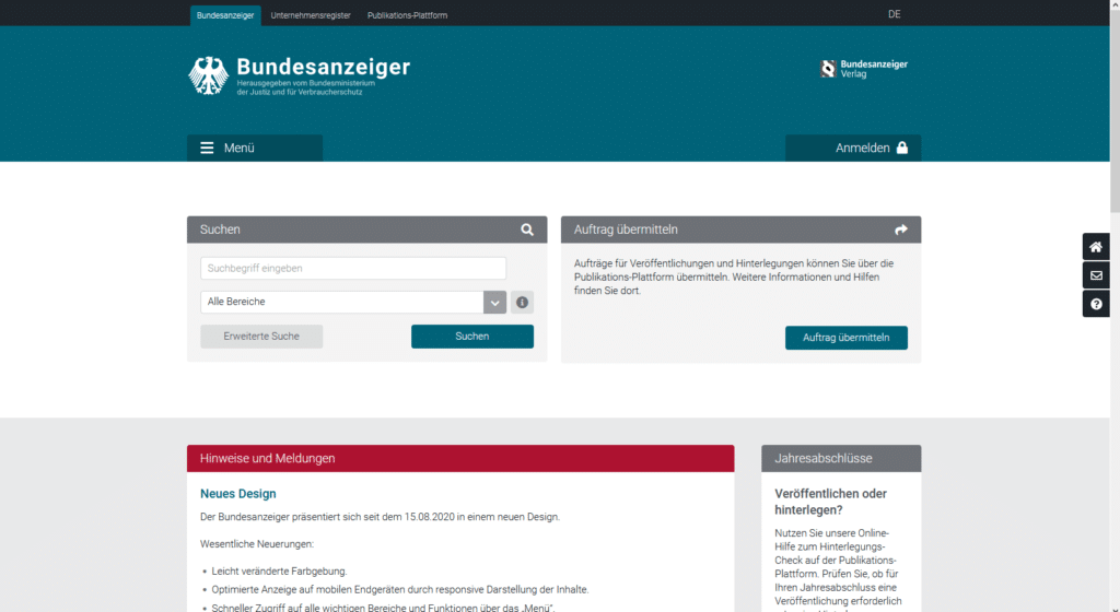 Bundesanzeiger - Existenzgründer Wissen | keyna.de